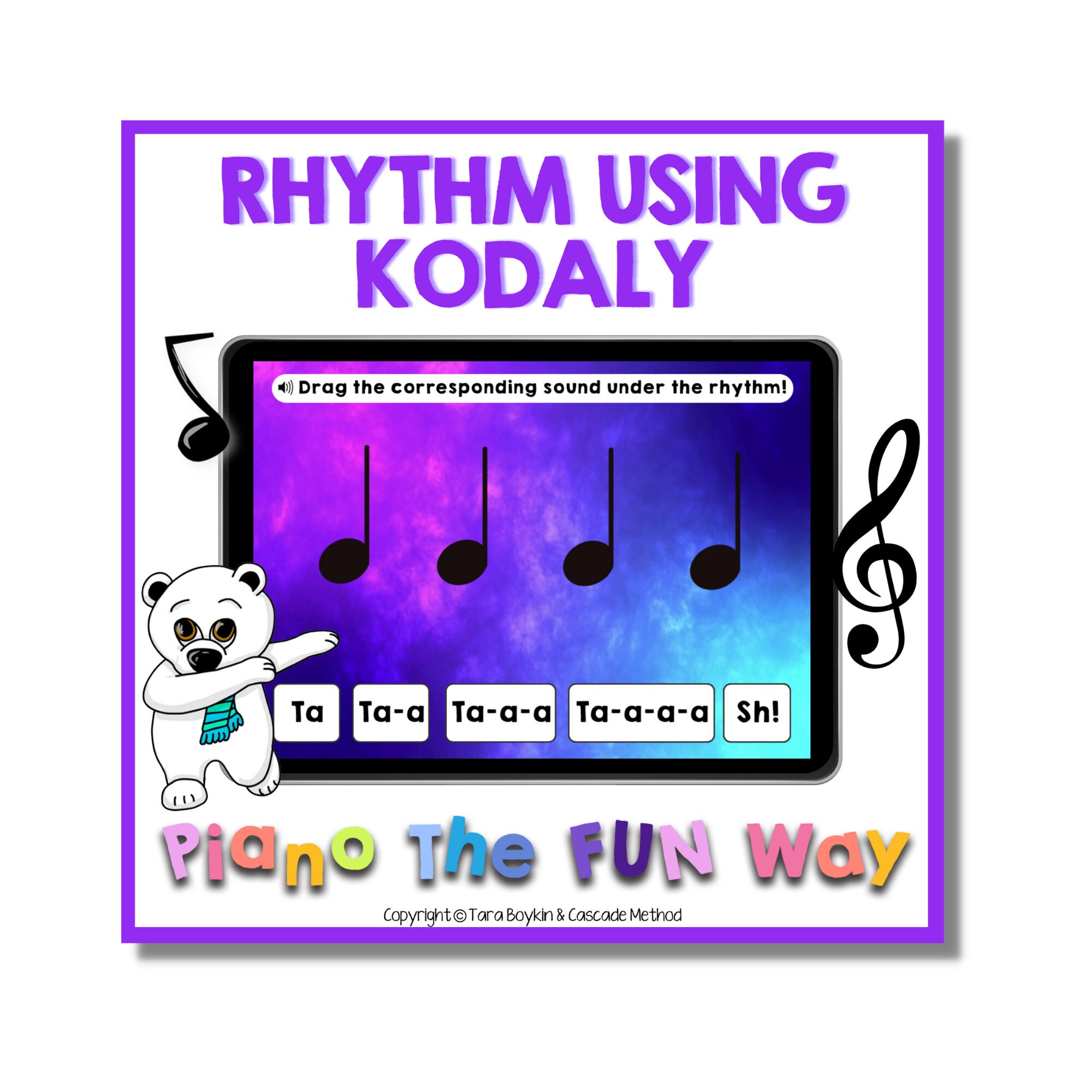 Boom Cards: Rhythm Using Kodaly teaching Piano Students Terms of the ...