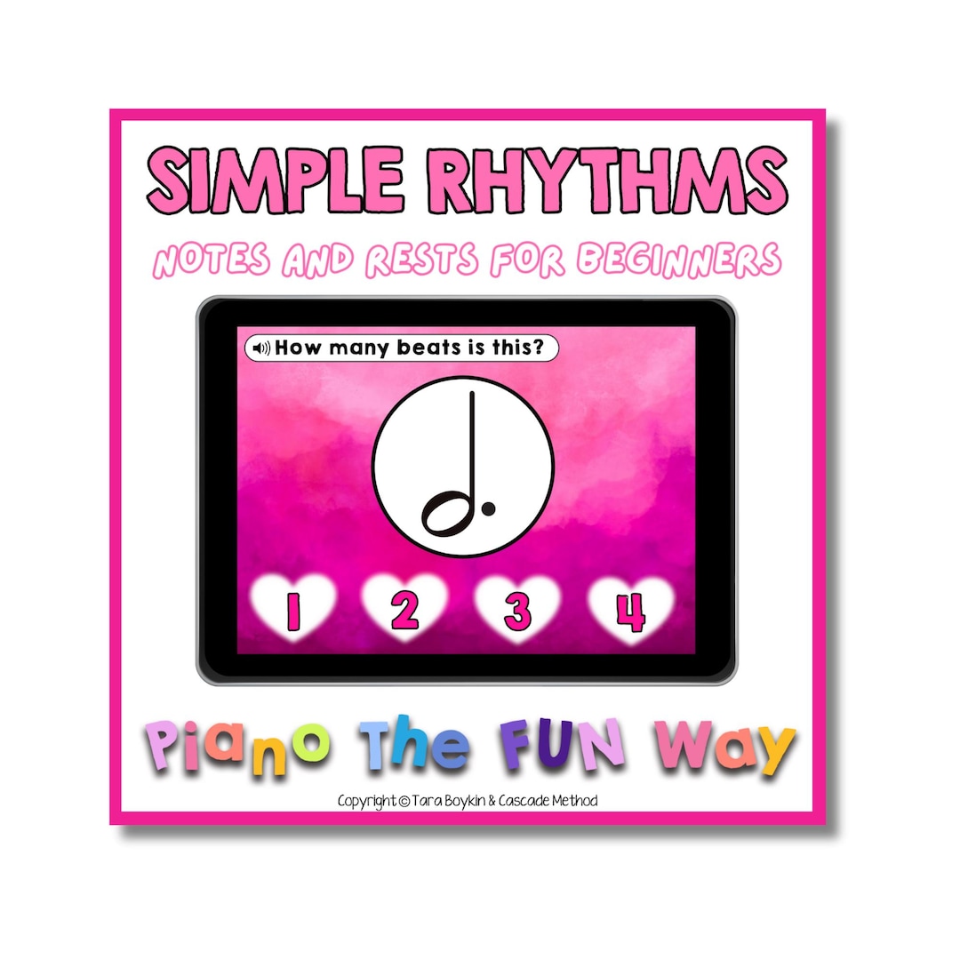 Boom Card: Simple Rhythms Notes & Rests (valentine's Theme) - Etsy