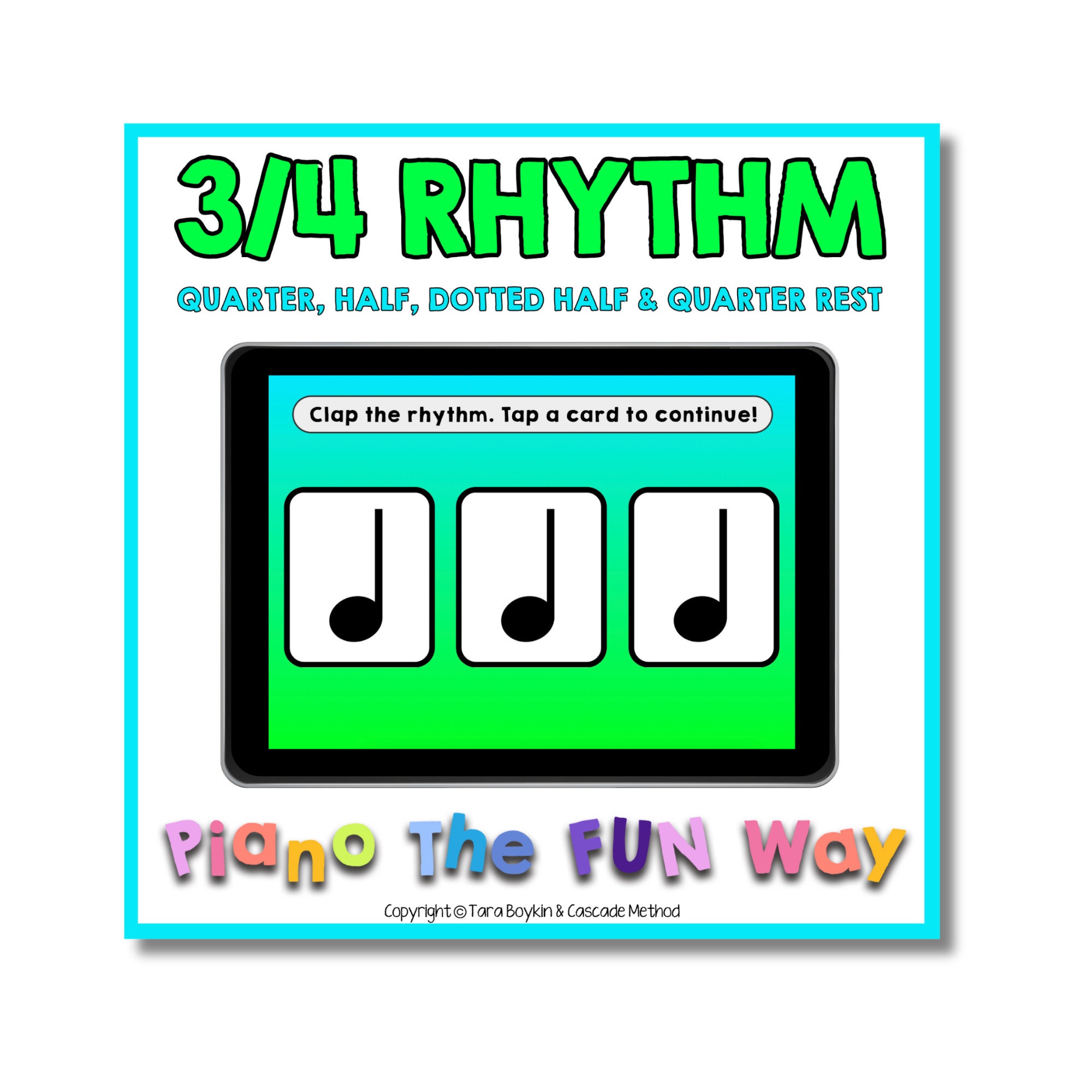 Boom Cards: Clapping 3/4 Rhythm - Time Signature (beginners) - Etsy