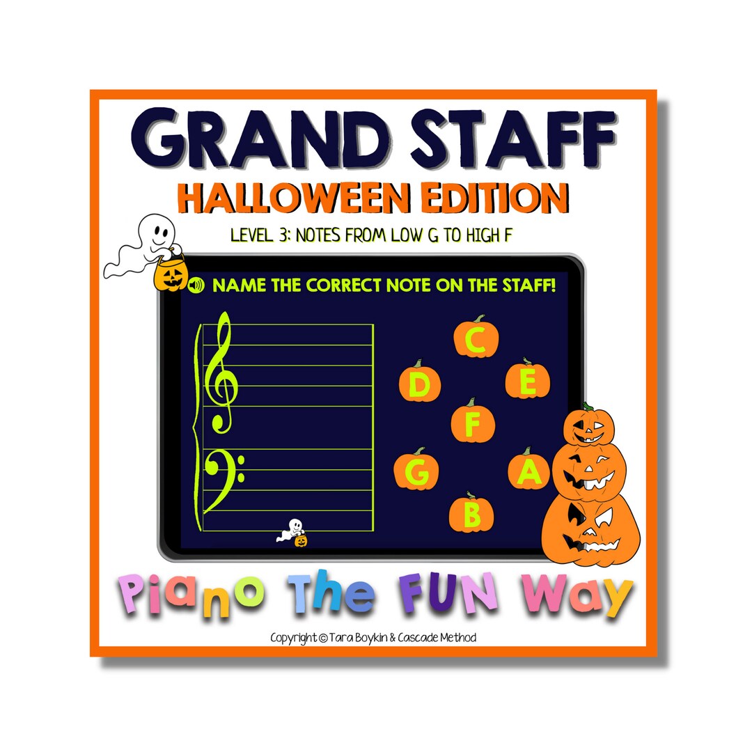 Boom Cards: Grand Staff Halloween Edition - Level 3 - Etsy