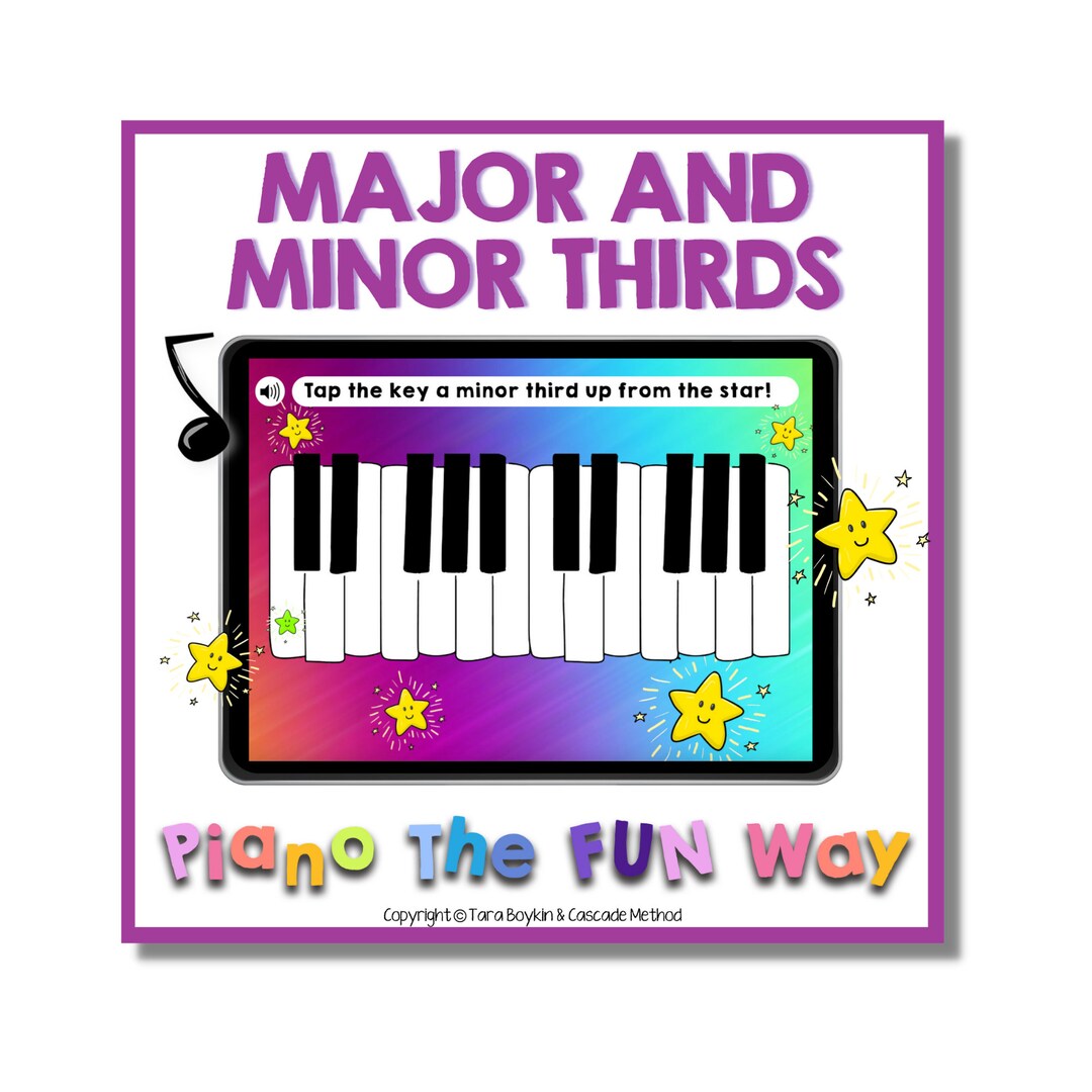 Boom Cards: Major and Minor Thirds (teaching Piano Students Terms of ...