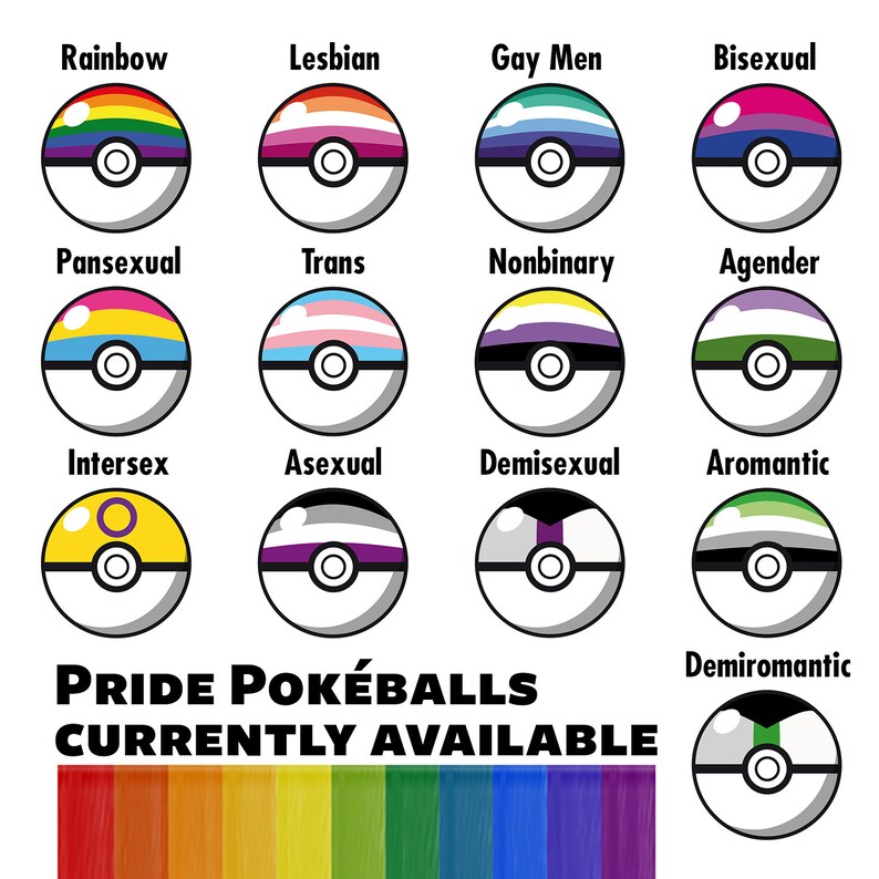 Pride Pokémon Tshirts Personalized With the Pride Colors of Your Choice ...