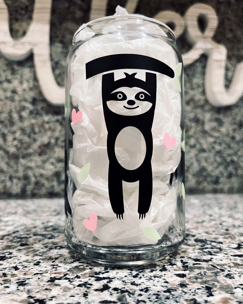 Sloth Iced Coffee Cup Beer Can Glass Cute Sloth Cup Cute - Etsy