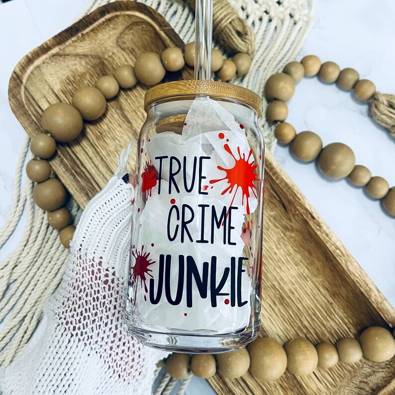 True Crime Coffee Cup Iced Coffee Cup Beer Can Glass Crime - Etsy