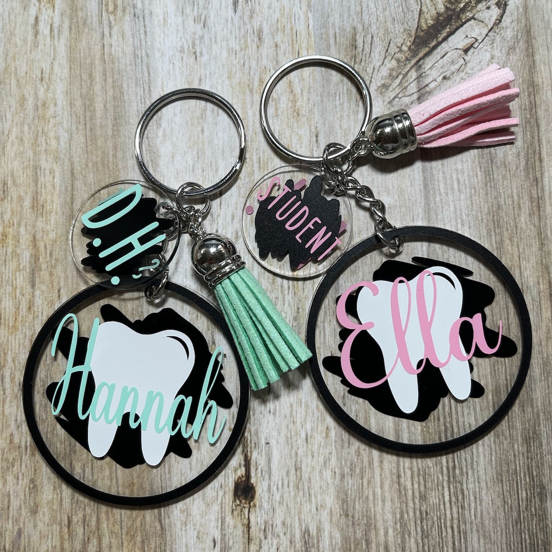 Dental Keychain, Dental Assistant Gift Keychain, Tooth Keychain, Dental ...