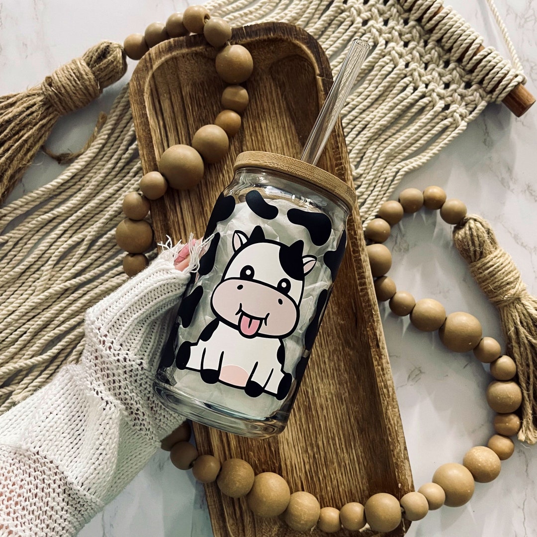 Cow Cup Iced Coffee Cup Cow Print Tumbler Cow Print Cup - Etsy