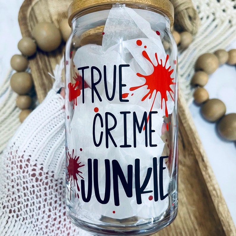 True Crime Coffee Cup Iced Coffee Cup Beer Can Glass Crime - Etsy