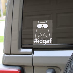 Cat Vinyl Car Decal Funny Car Decals Decals for Cars Cat - Etsy