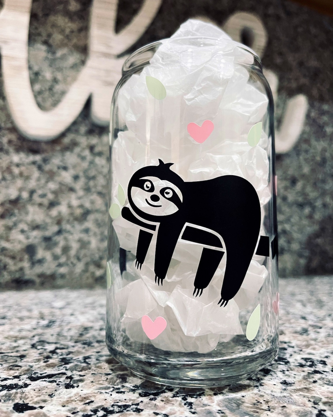 Sloth Iced Coffee Cup Beer Can Glass Cute Sloth Cup Cute - Etsy