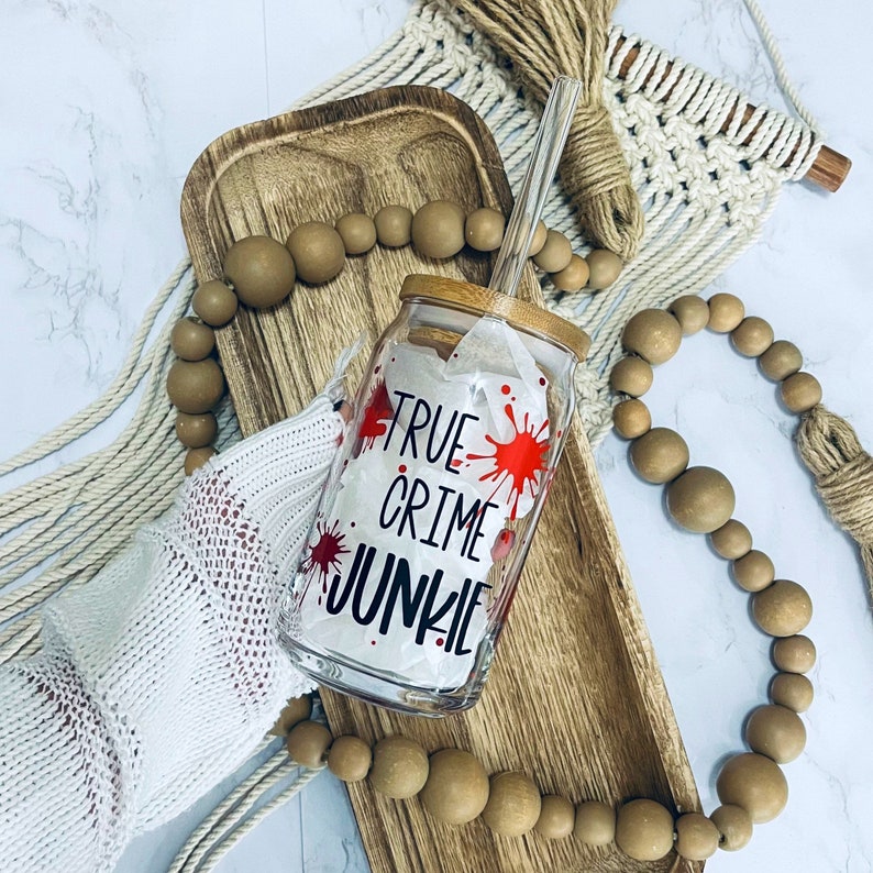 True Crime Coffee Cup Iced Coffee Cup Beer Can Glass Crime - Etsy