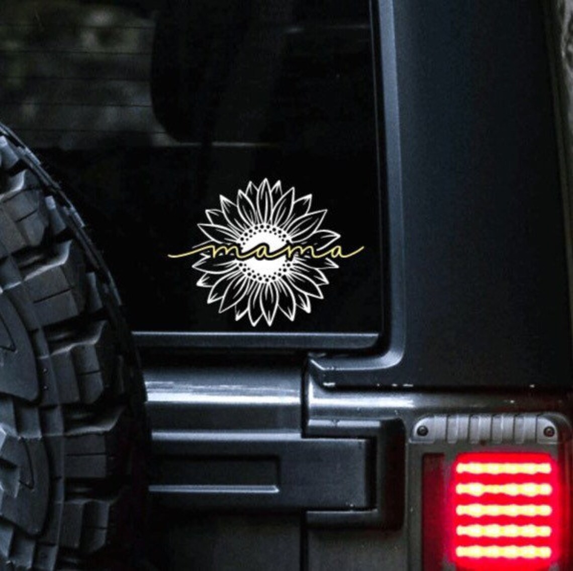 Mom Car Window Decal Sunflower Car Decal Mama Car Decal | Etsy