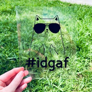 Cat Vinyl Car Decal Funny Car Decals Decals for Cars Cat - Etsy