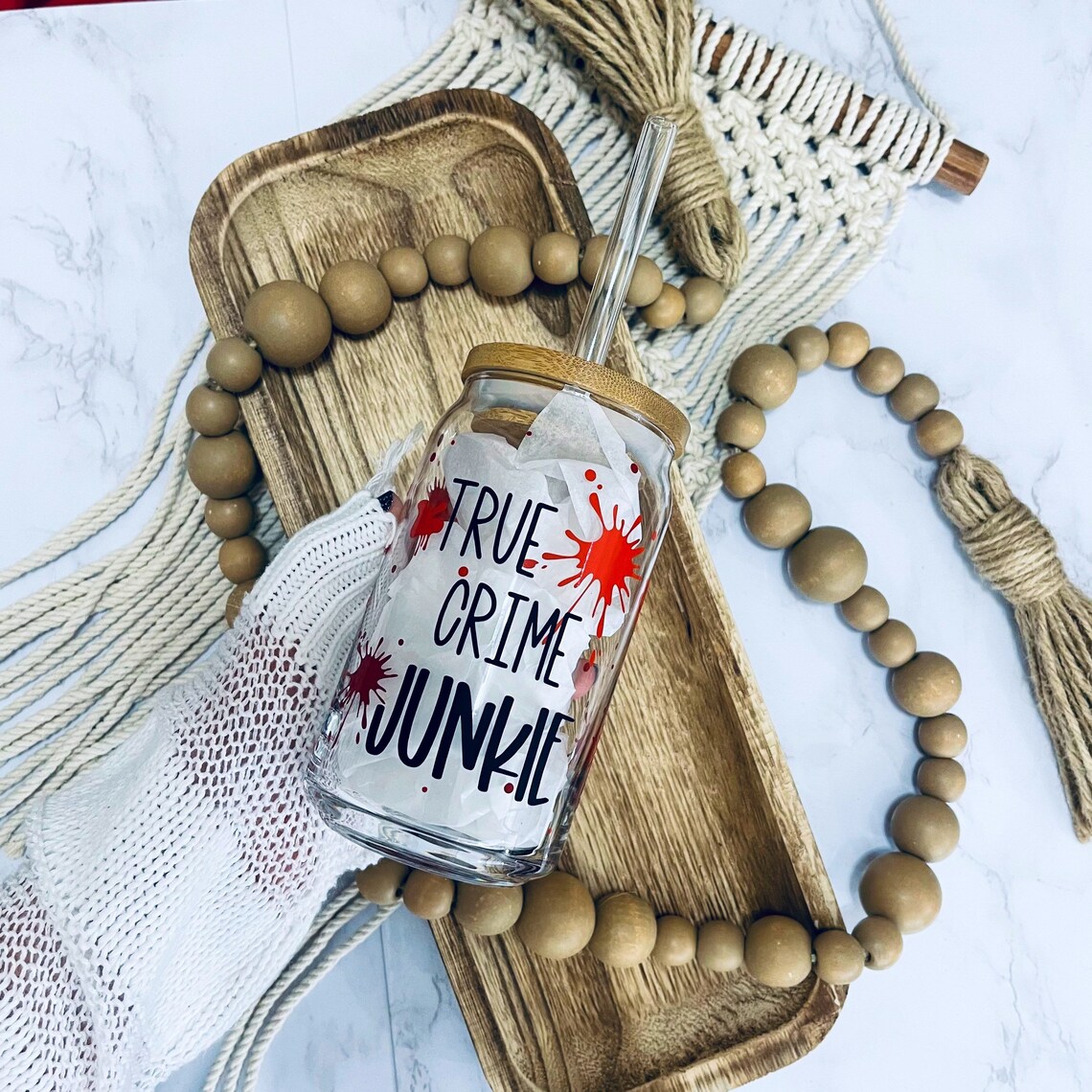 True Crime Coffee Cup Iced Coffee Cup Beer Can Glass Crime - Etsy