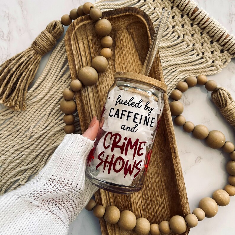 True Crime Coffee Cup Iced Coffee Cup Beer Can Glass Crime - Etsy