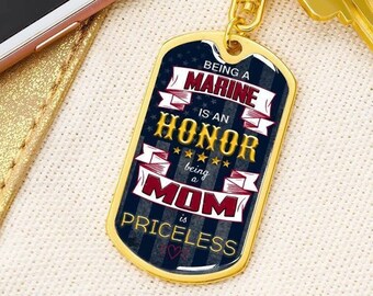 Marine Mom Key Chain - Etsy