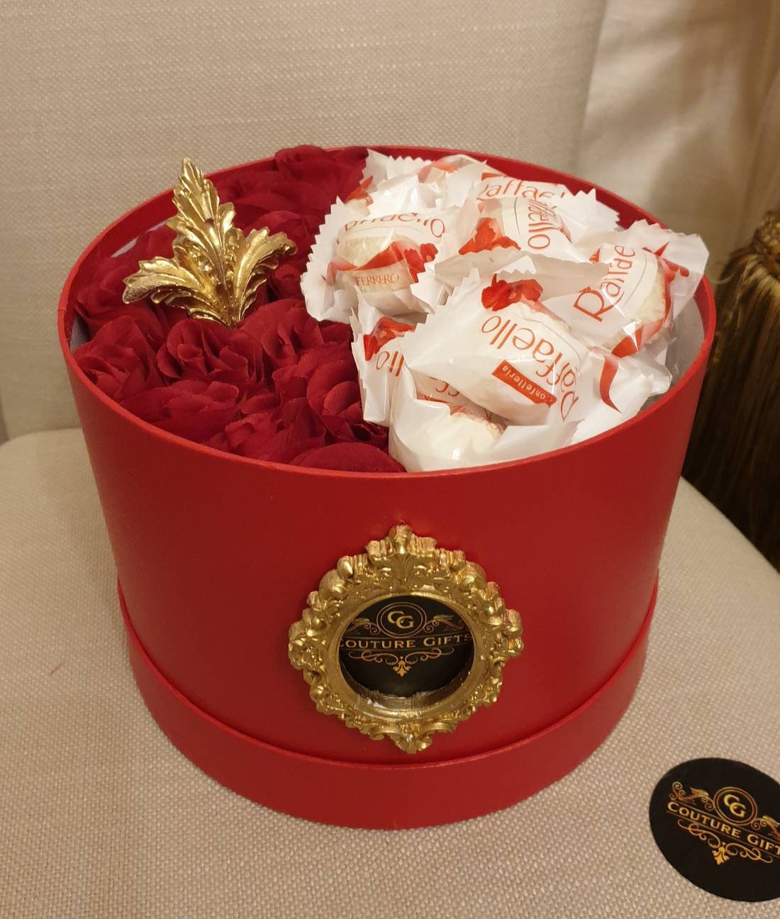 Beautiful Opulent Harrington Red Hat Box & Rafaello Chocolates Gift - Etsy