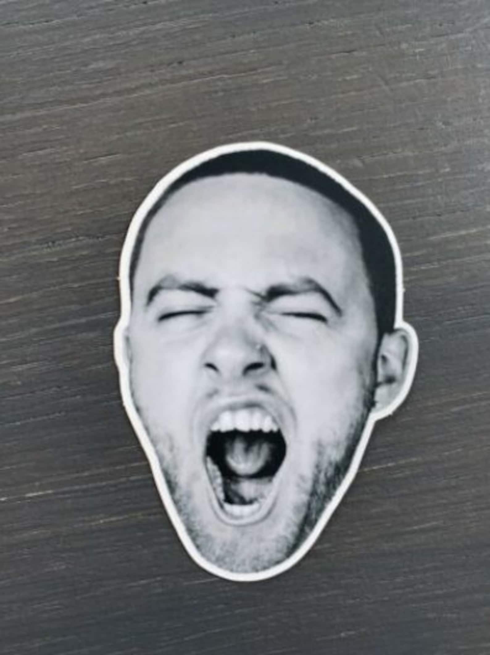 Mac Miller Sticker Mac Miller Face Sticker Mac Miller Yawn - Etsy