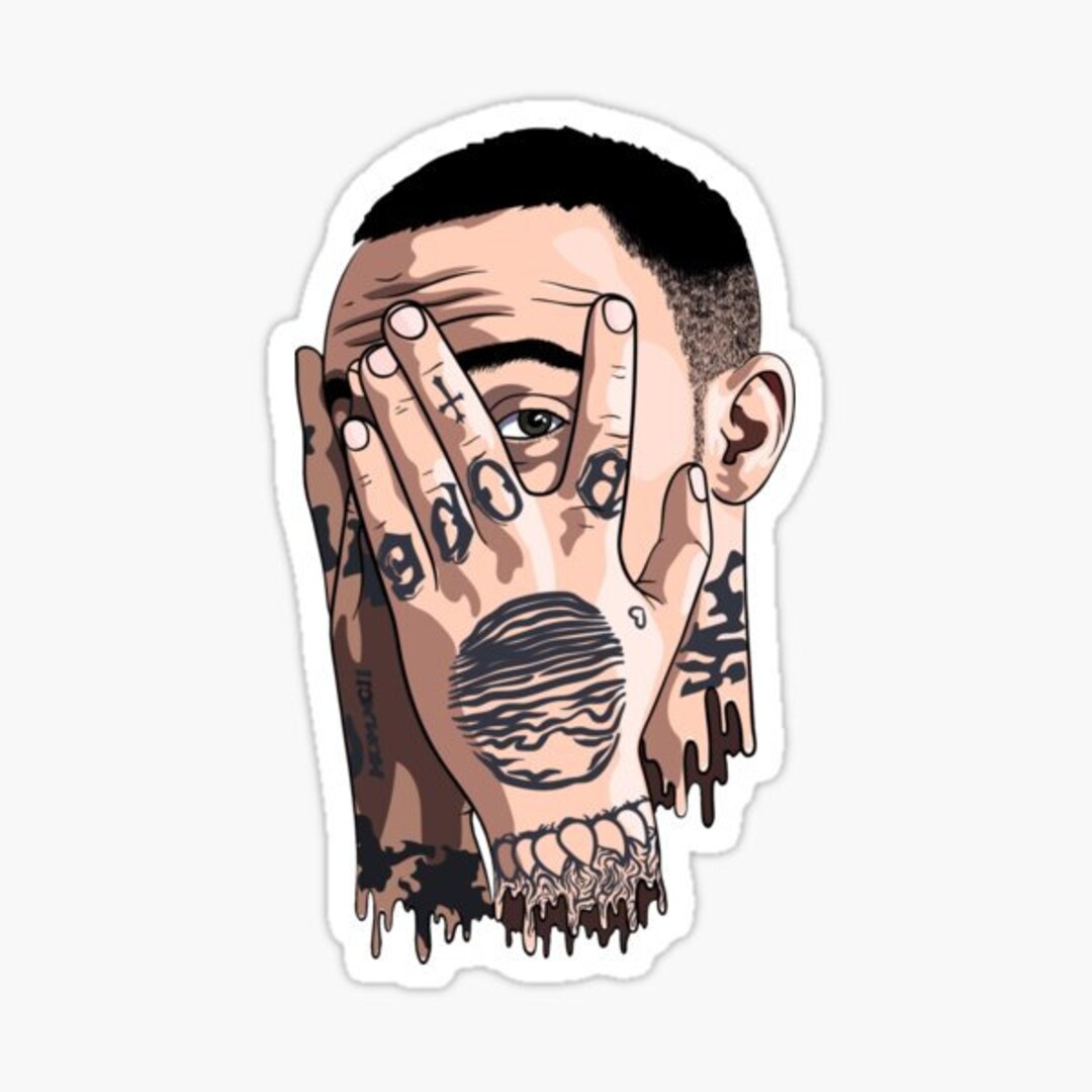 Mac Miller Sticker Mac Miller Face Sticker Mac Miller Yawn - Etsy