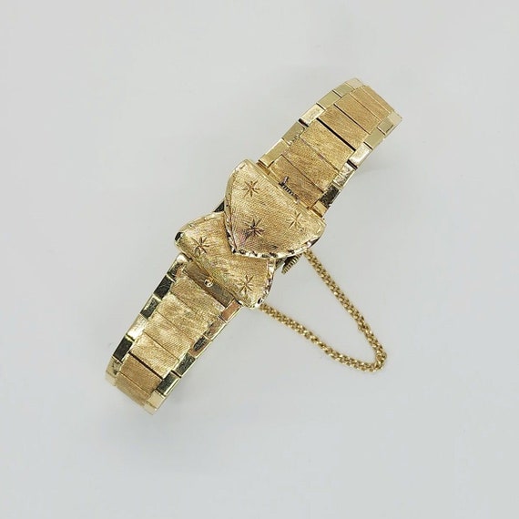 14K Yellow Gold Antique Goldie Wrist watch with hidde… - Gem