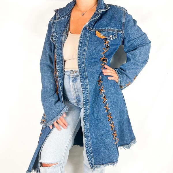 Denim Lace Jacket - Etsy
