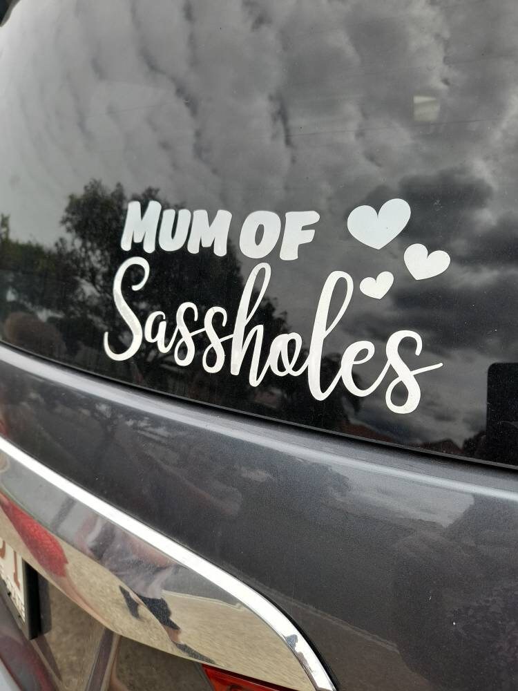 Mum of Sassholes Vinyl Car Decal Sticker - Etsy Australia