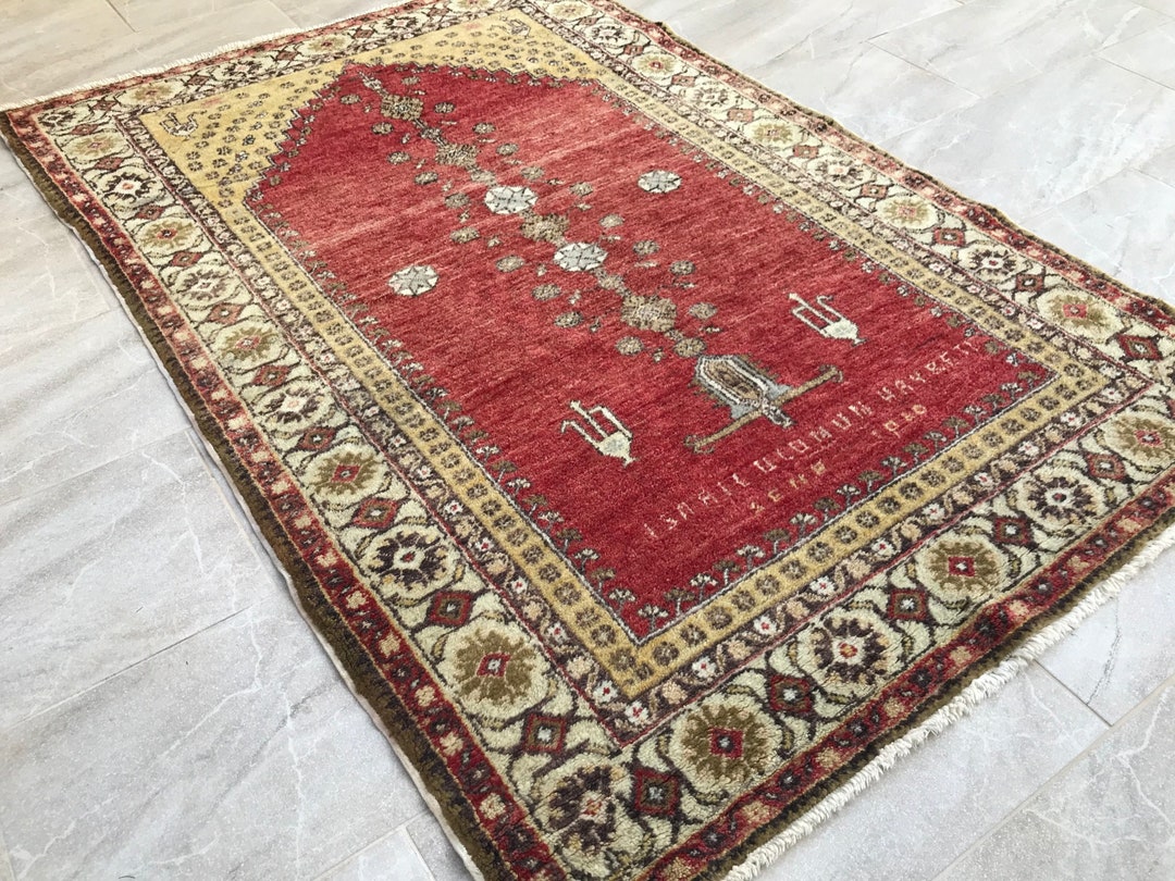 6x4 Vintage Turkish Rug. Hand Made Floor Rug.180x120 Anatolia - Etsy