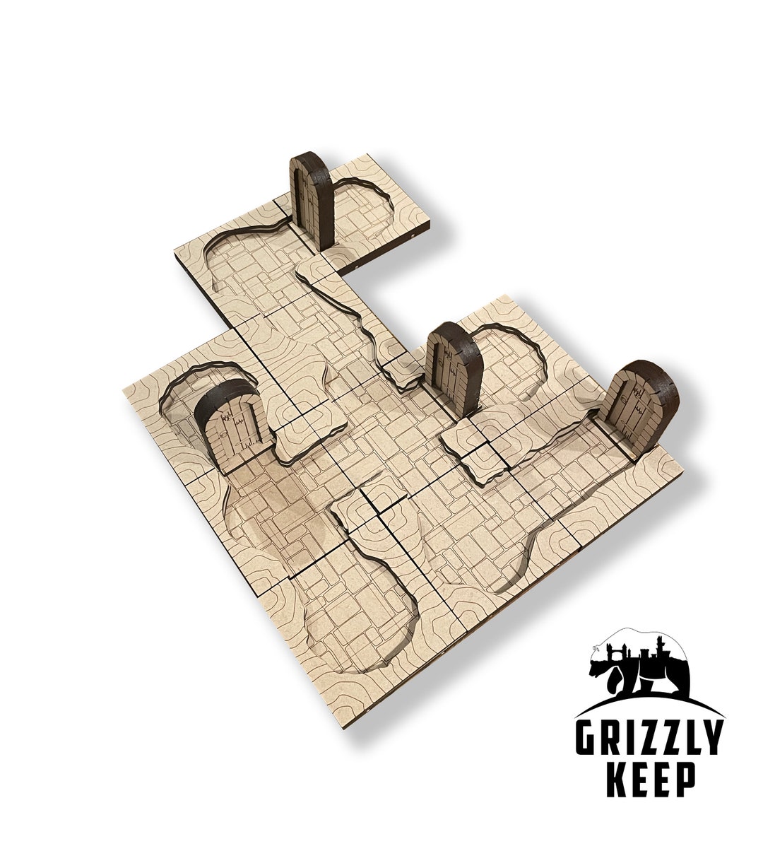 Magnetic Modular Dungeon Tiles: Customizable Cavern Terrain Set for D&D ...