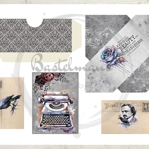 Junk Journal Edgar Allan Poe Poem Printable Kit, Digital Download ...