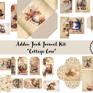 ADDON Junk Journal Cottage Core Printable Kit, Digital Download, Pages ...