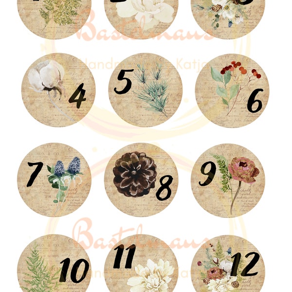 Advent Numbers - Etsy