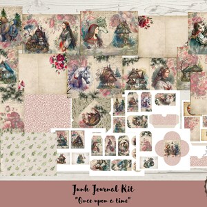 Junk Journal Once Upon a Time Printable Kit, Digital Download, Pages ...