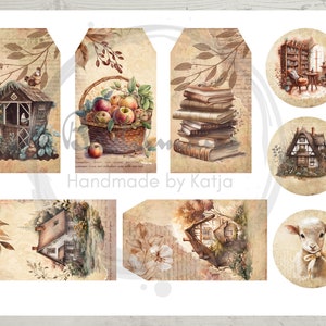 ADDON Junk Journal Cottage Core Printable Kit, Digital Download, Pages ...