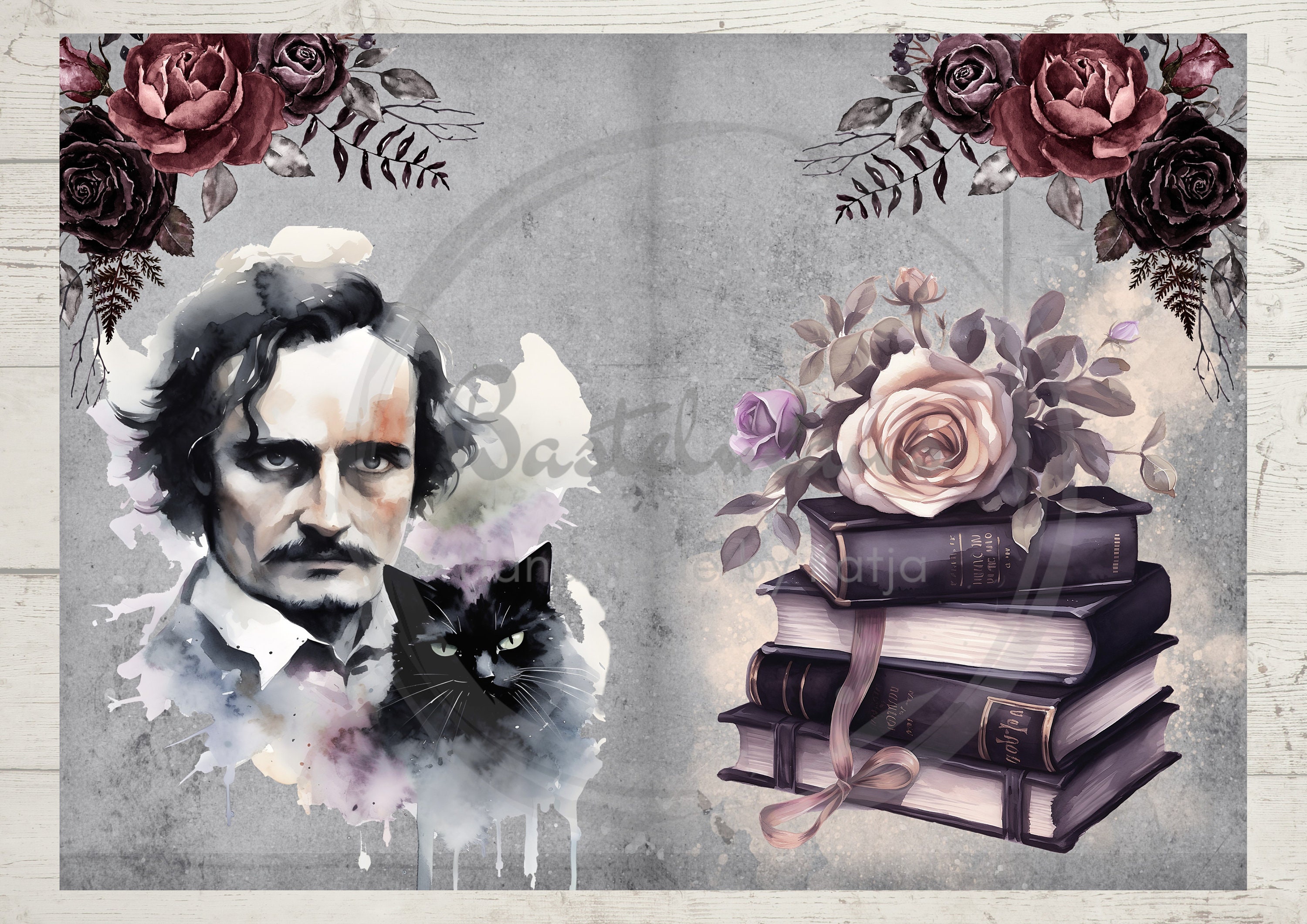 Junk Journal Edgar Allan Poe Poem Printable Kit Digital - Etsy