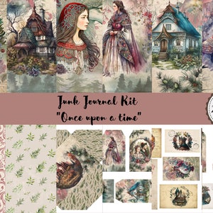 Junk Journal Once Upon a Time Printable Kit, Digital Download, Pages ...