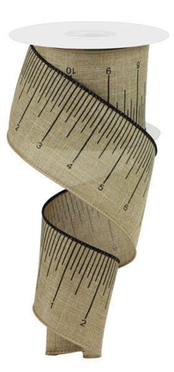 Light Beige 2.5 x 10 Yard Ruler Ribbon Teacher Back to | Etsy