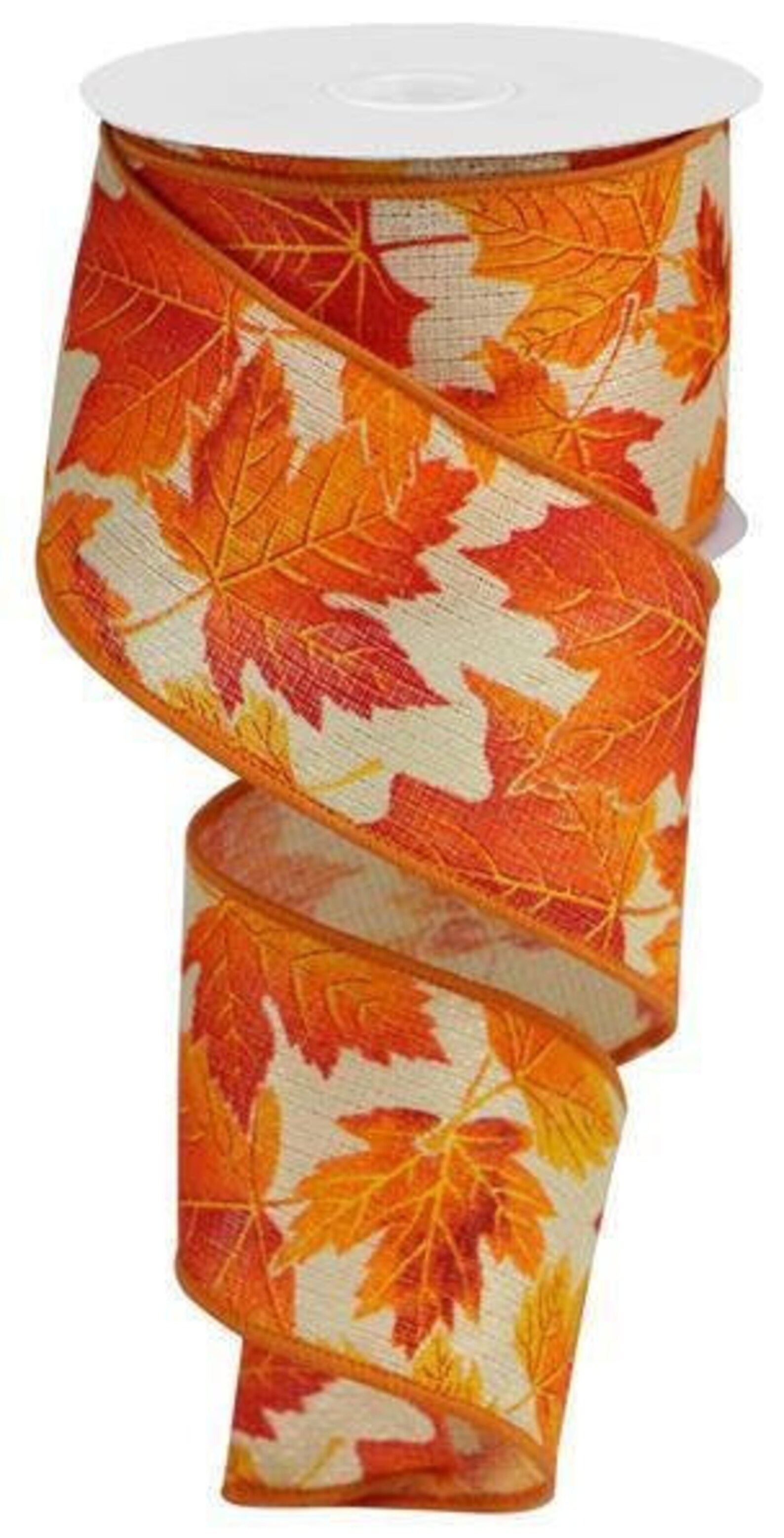 Fall Autumn Leaves Wired Ribbon by the Roll 2.5 x 10 | Etsy