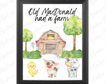 Old Macdonald Printable - Etsy