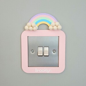 Personalised Rainbow Light Switch Surround Pastel Rainbow - Etsy UK