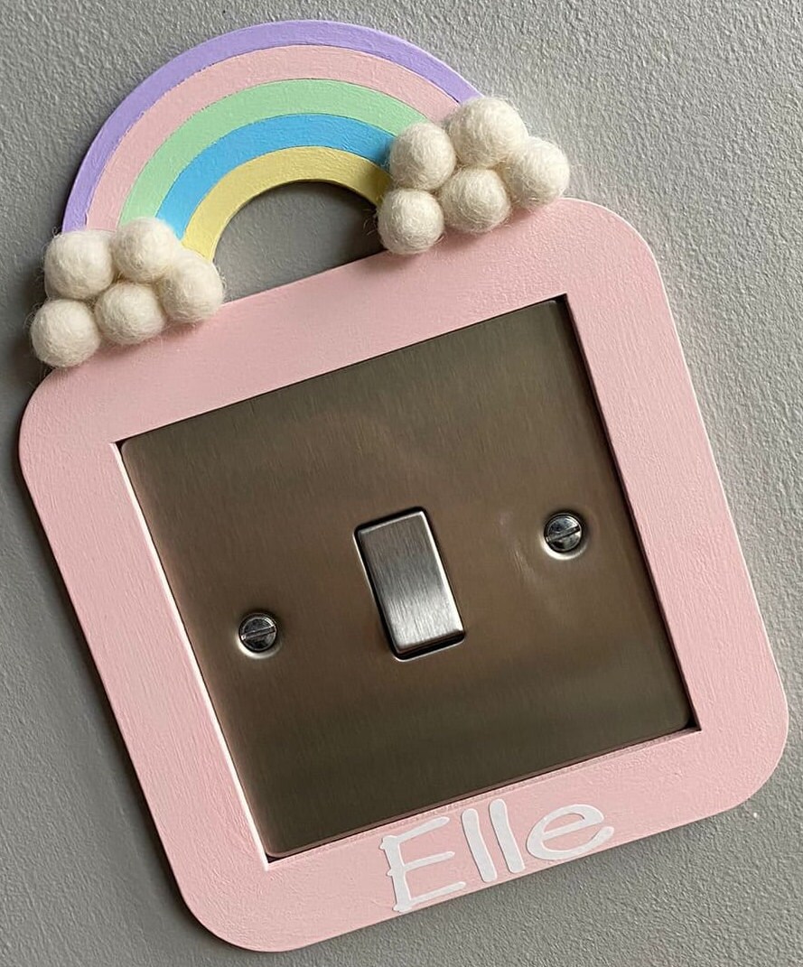 Personalised Rainbow Light Switch Surround Pastel Rainbow - Etsy UK