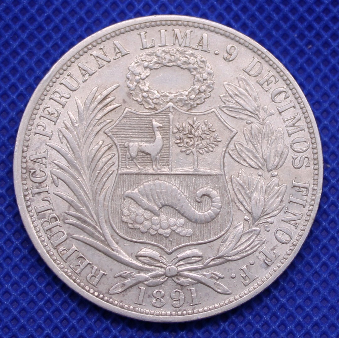 1891 TF Peru 1 Sol Silver Coin - Etsy