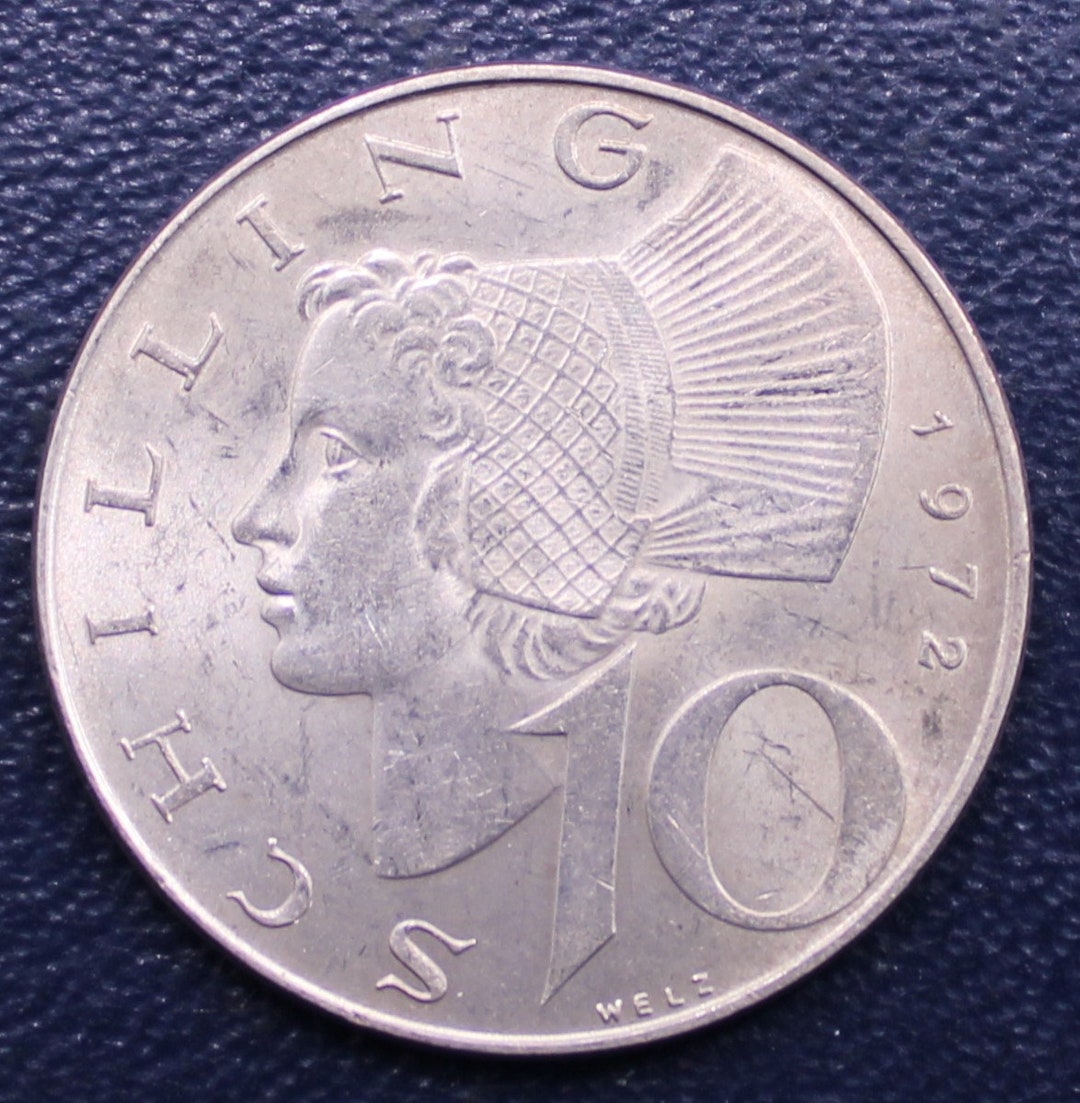1972 Austria 10 Schilling Silver Coin Vintage UNC - Etsy