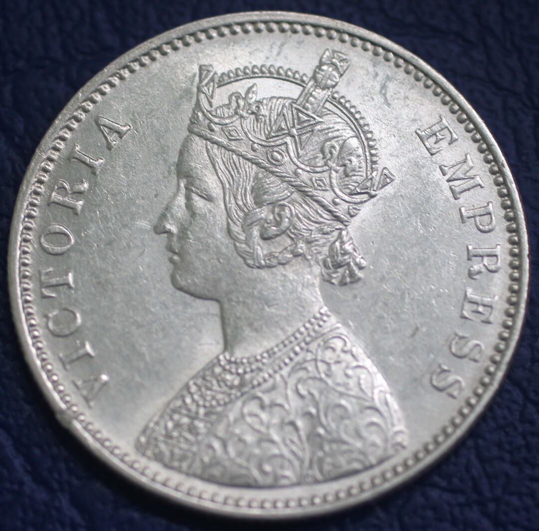 1880 British India Victoria Queen One Rupee Silver Coin - Etsy Australia