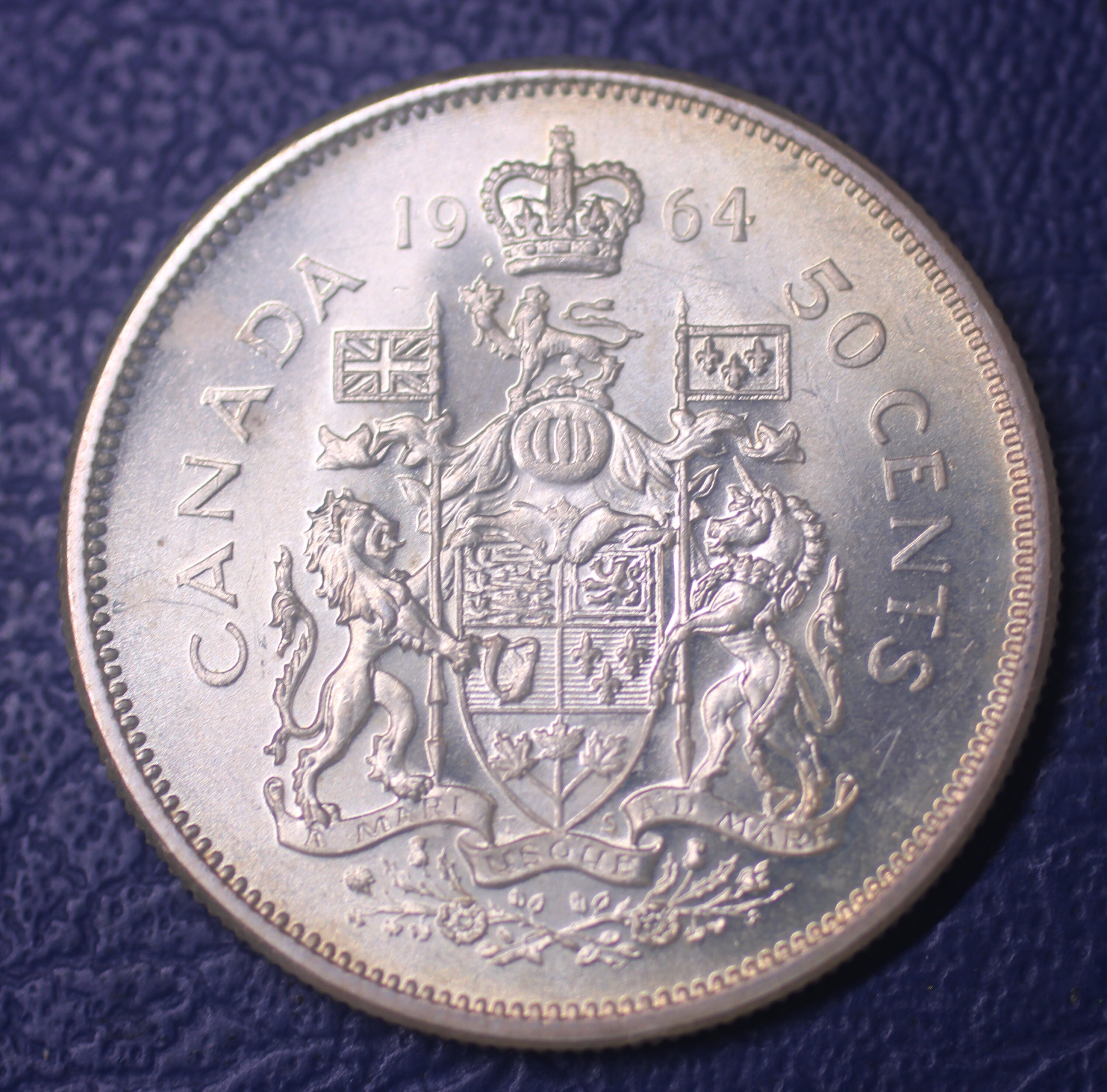 1964 Canada Queen Elizabeth II 50 Cents Silver Coin - Etsy