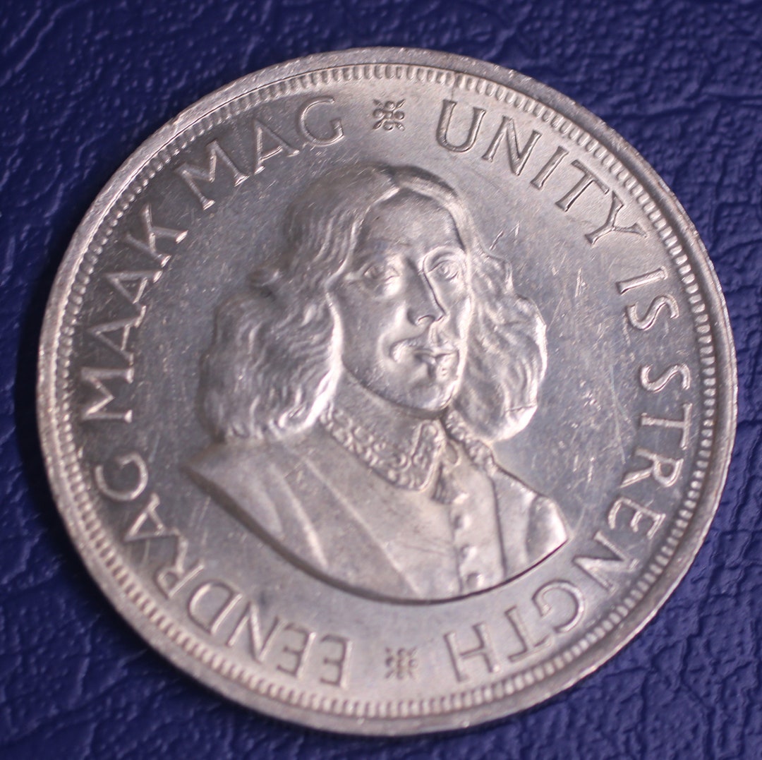 1964 South Africa Jan Van Riebeeck 50 Cents Silver Coin - Etsy