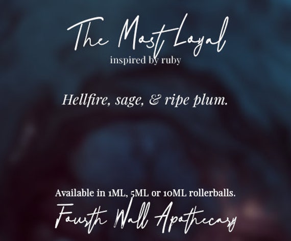 THE MOST LOYAL // Ruby-inspired Perfume Oil Hellfire Sage | Etsy