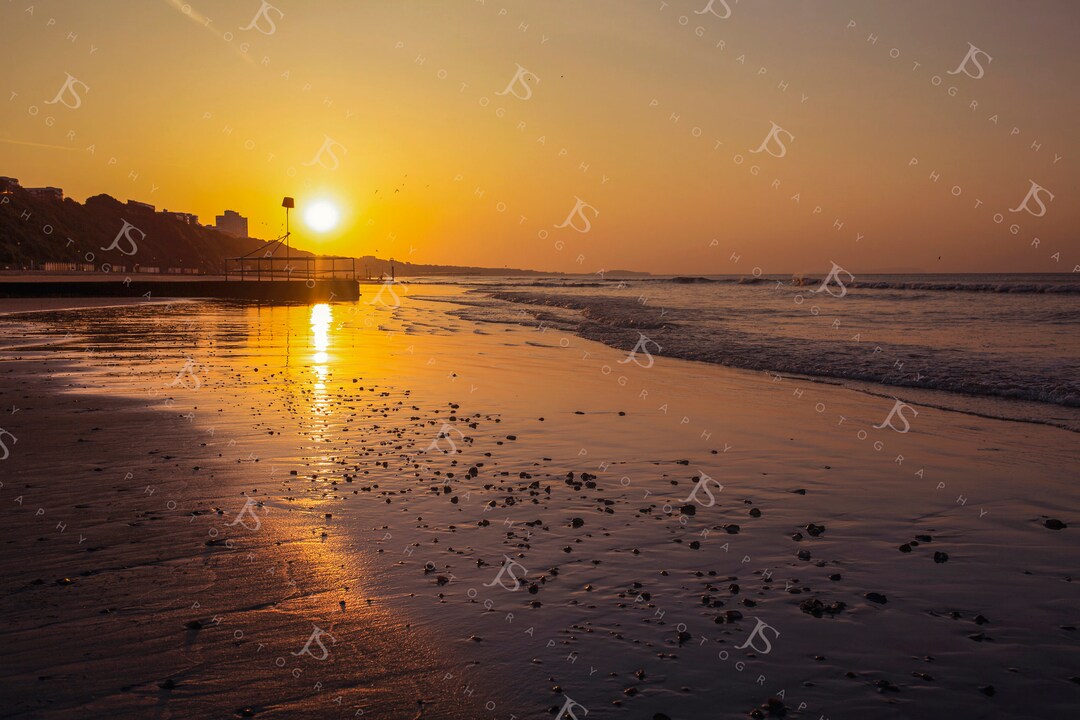 Bournemouth Beach Spring Sunrise Bournemouth Dorset England - Etsy