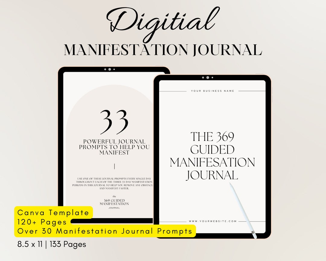 Digital Manifestation Journal for Manifestation, Law of Attraction ...