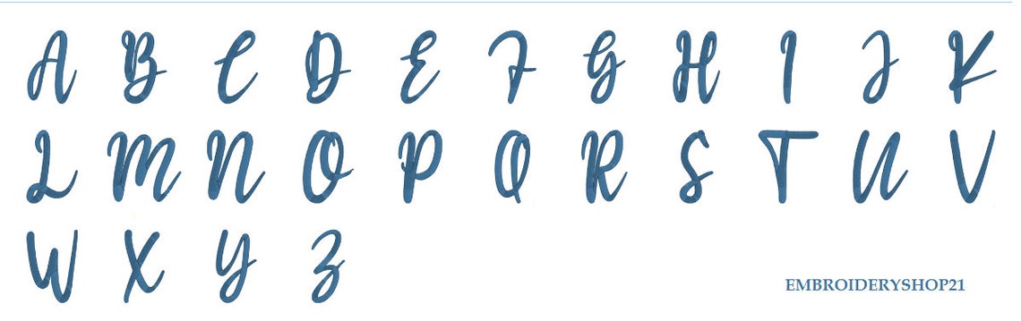 Ricamo Digitale Jef, EMBROIDERY Font, Coursive Letters Jef, Mama Font ...