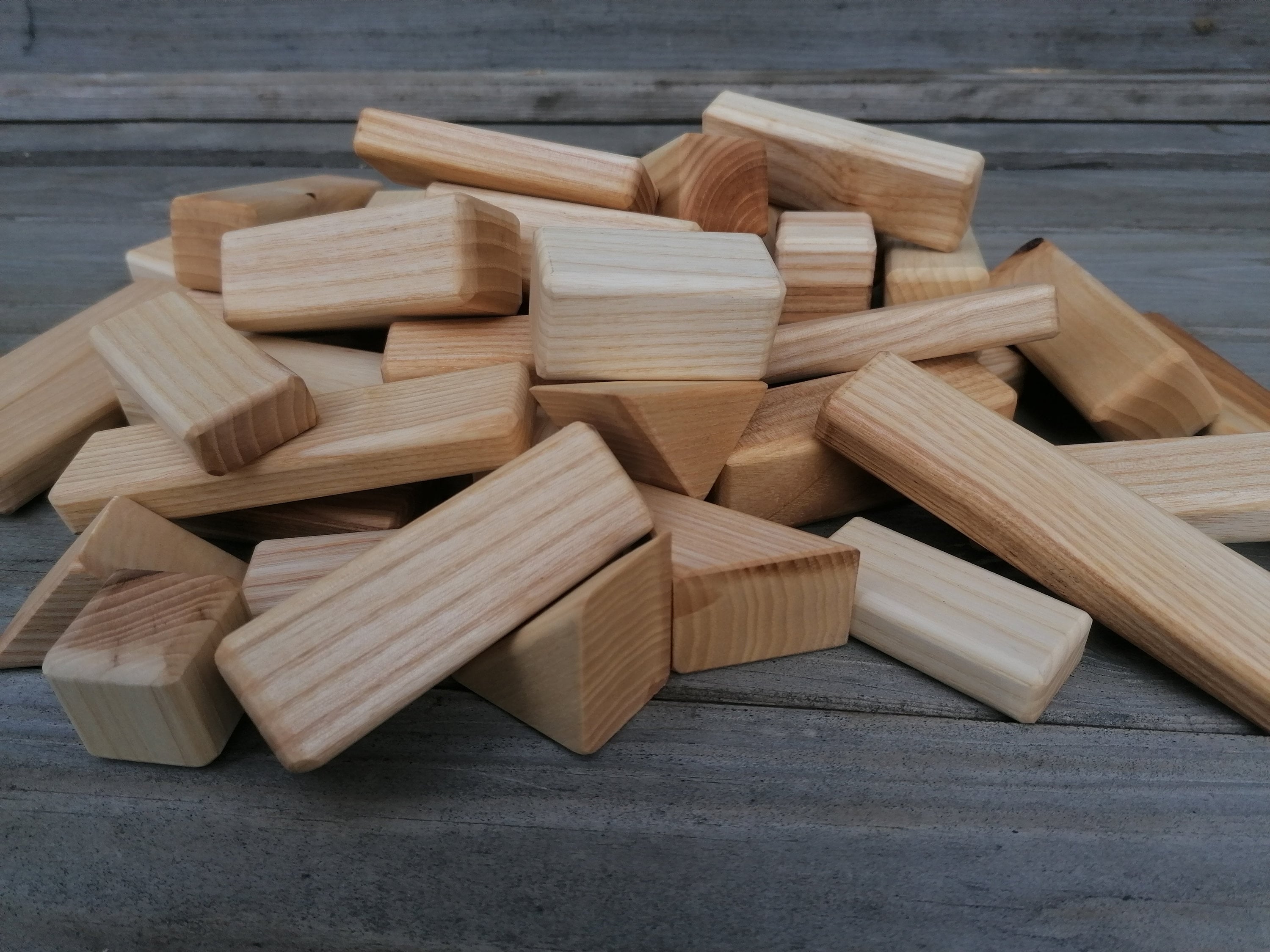 Natural Wooden Building Blocksfor Toddlers and for Kids - Etsy