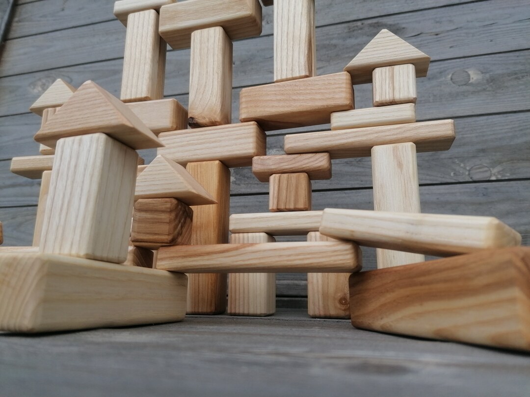 Natural Wooden Building Blocks,for Toddlers and for Kids - Etsy